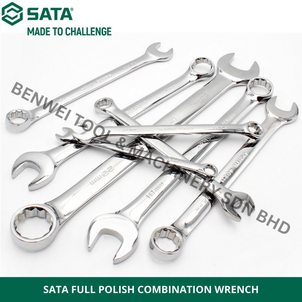 SATA FULL POLISH COMBINATION WRENCH / COMMON RING / SPANAR WRENCH SET ...