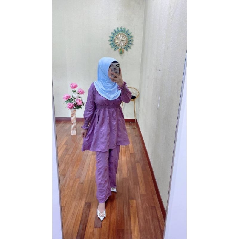 baju set getah/ set jalan | Shopee Malaysia