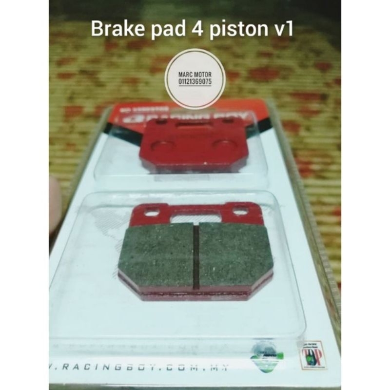 RCB Brake Pad For Brake Caliper 4 Piston V1 LC135 4S / RXZ / Y125Z ...