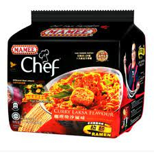 Mamee Chef Curry Laksa 4 x 80g/Mamee Chef Tom Yum 4 x 80g/Mamee Chef ...