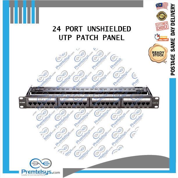 CAT6 24 Port UTP Patch Panel (Unshielded/unshielded) | Shopee Malaysia