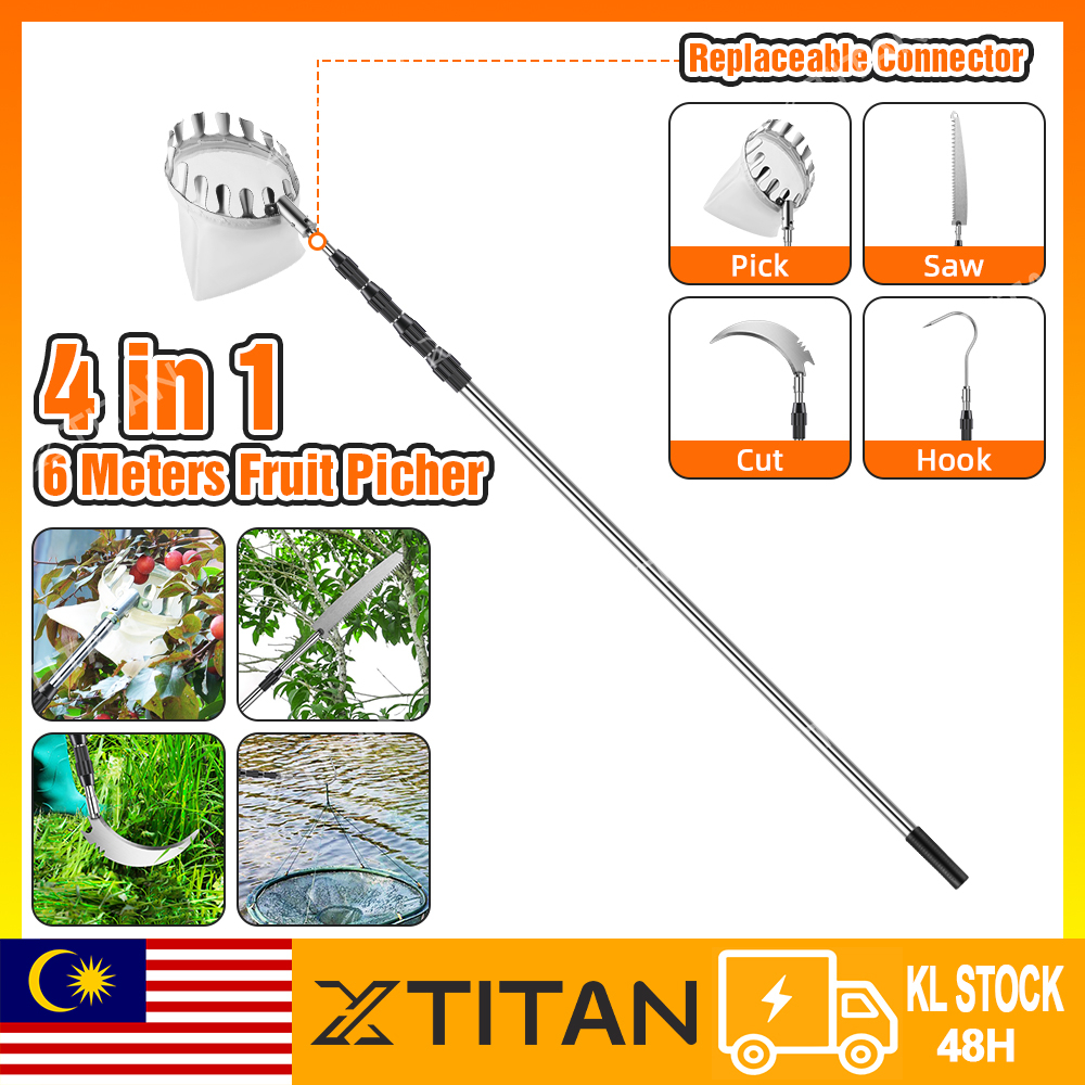 【KL Stock】6Meters Telescopic High Pruning Branch Shears Saw Tree Cutter ...