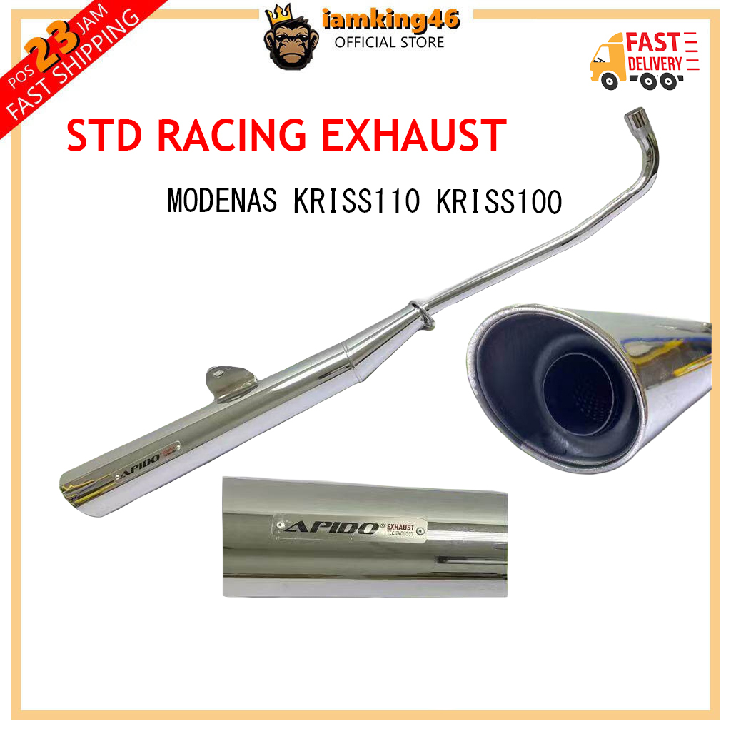 KRISS110 KRISS100 standard racing exhaust ( lubang besar ) - Apido ...