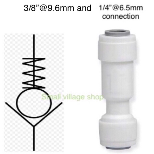 RO check valve inline 1/4" and 3/8” RO reverse osmosis water pressure ...