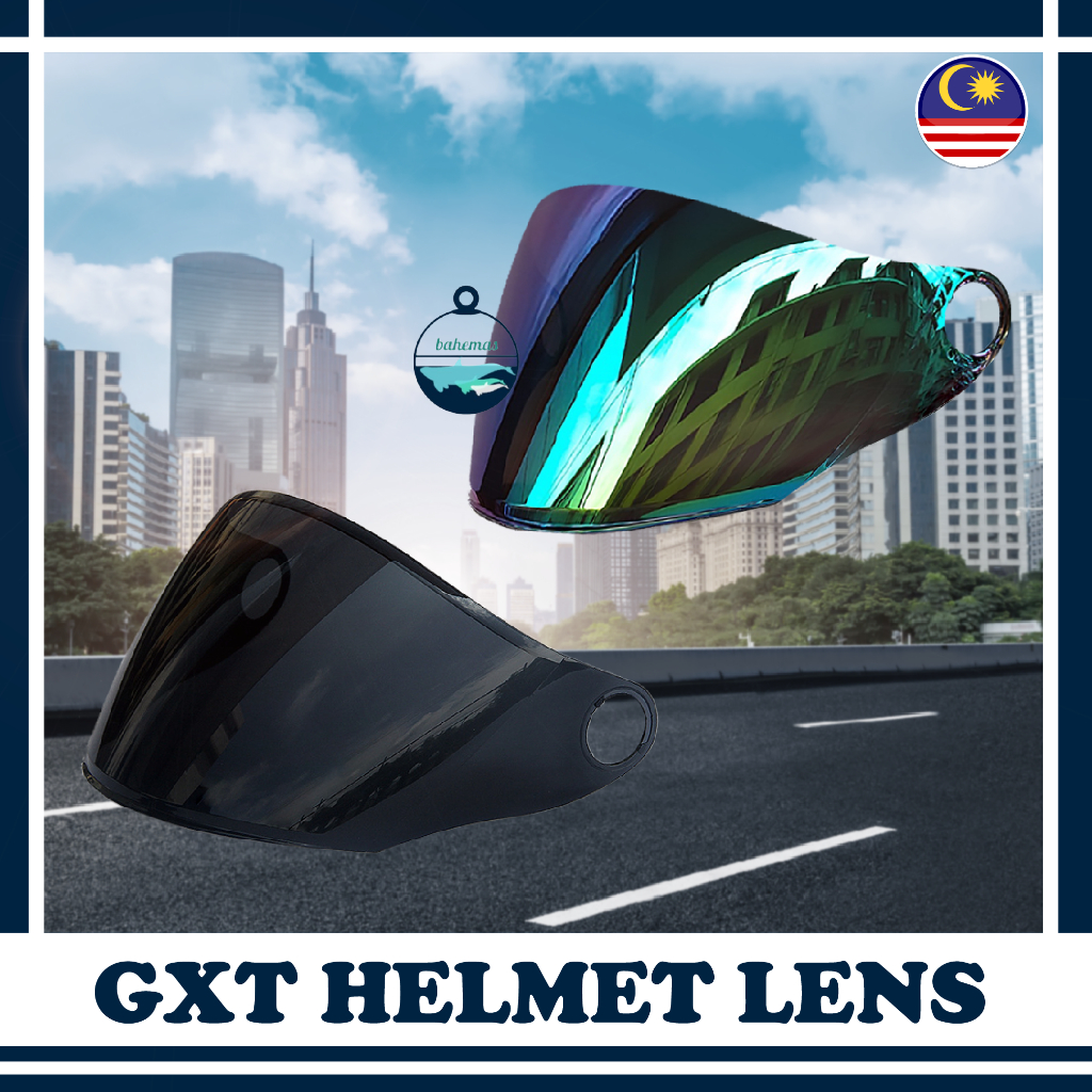 Visor GXT Helmet 708 Motorcycle Helmet Lens Rainbow Black Visor GXT Sun ...