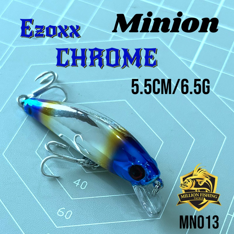 【MN013】Umpan Minion Chrome Minnow 5.5cm/6.5g Gewang Killer Sebarau Peacock Bass Fishing Lure ...