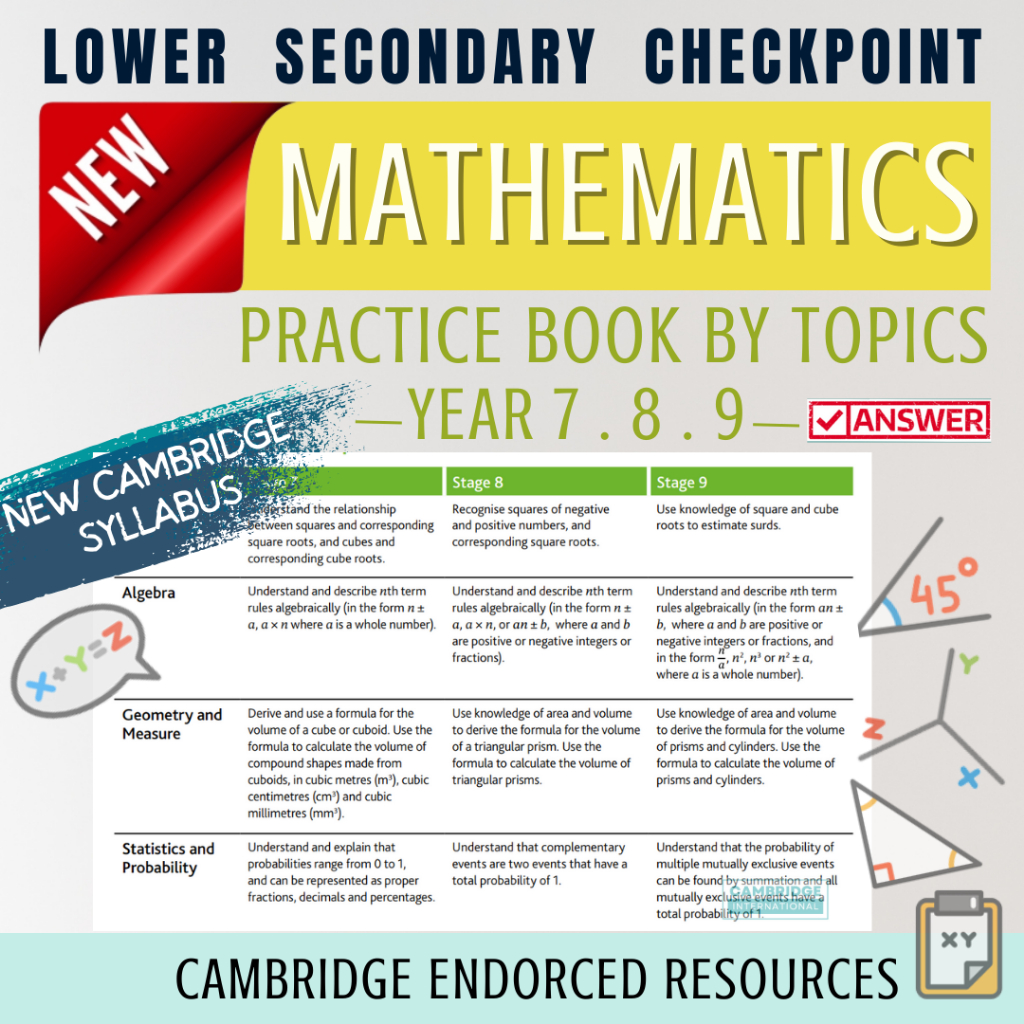 K3.7 Latest Cambridge Lower Secondary Mathematics Practice Book ...