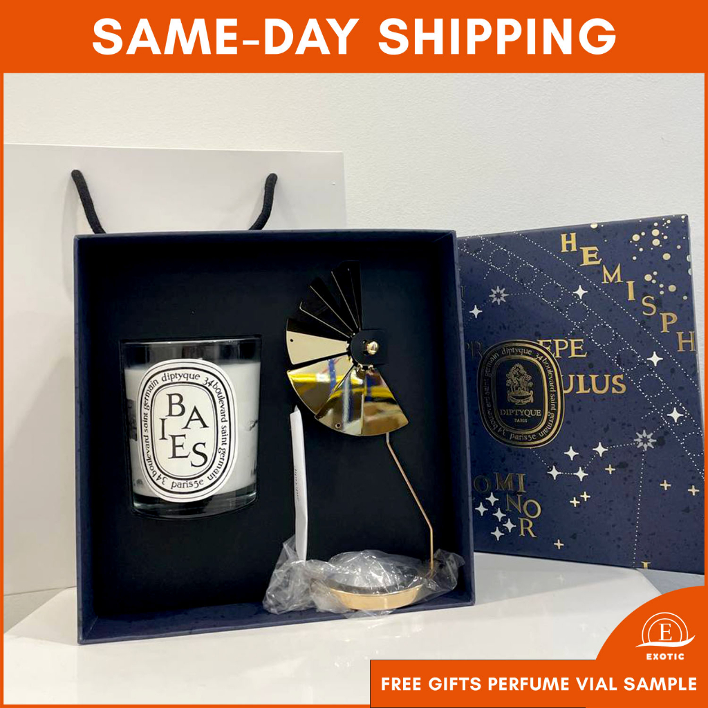 Diptyque Baies 190g Limited Edition Candle Set (Single Blue Box ...