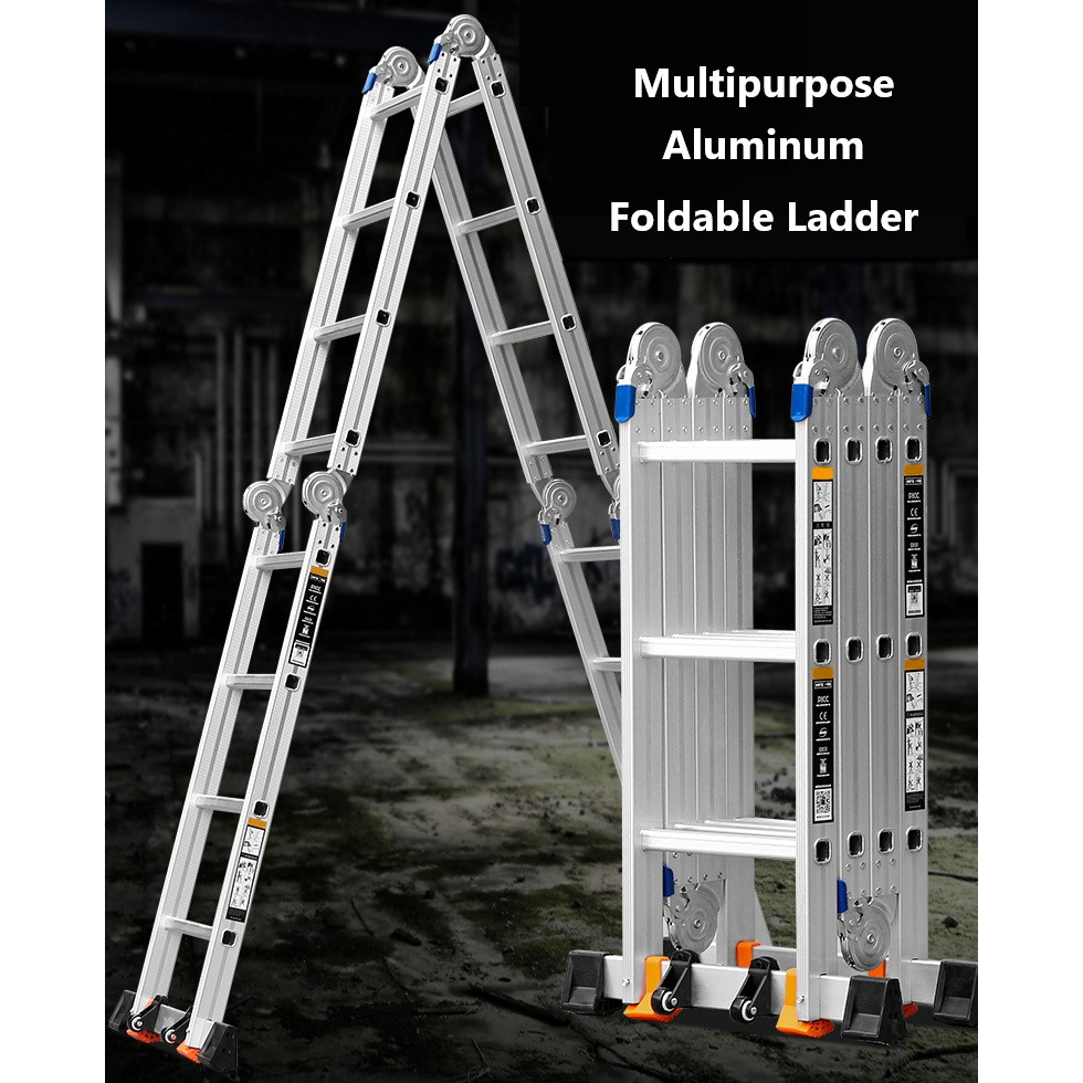 12 Steps 16 Steps Double Sided Multipurpose Ladder Aluminum Portable ...