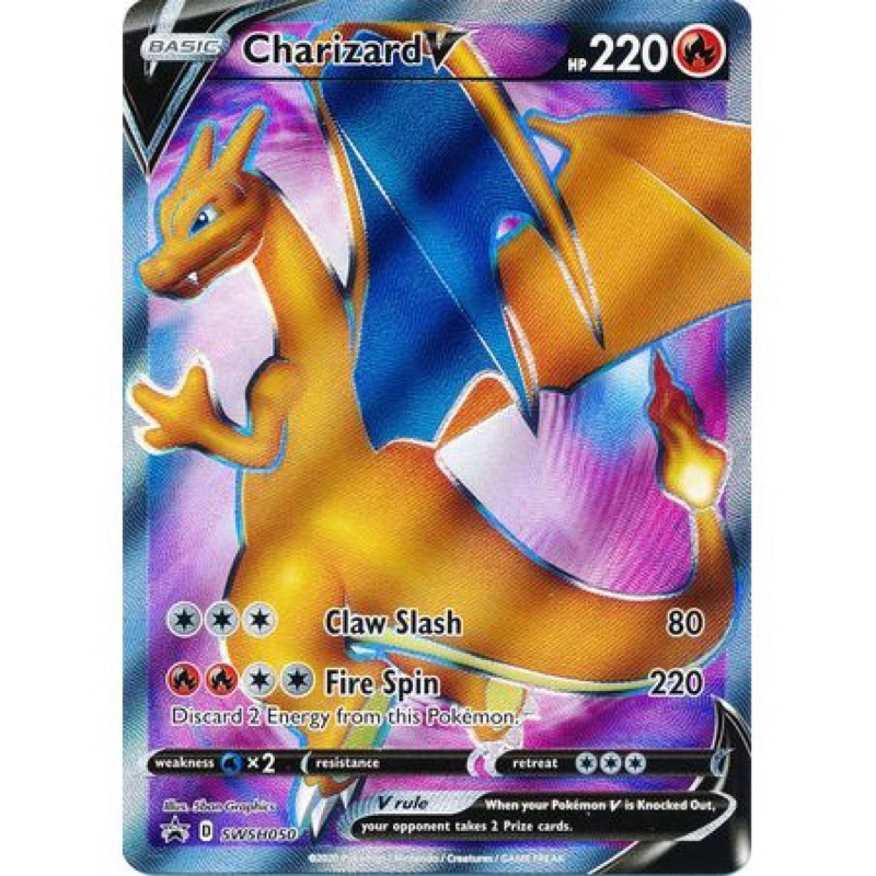Charizard V / Sealed Full Art Promo / SWSH050 / English Champion's Path ...