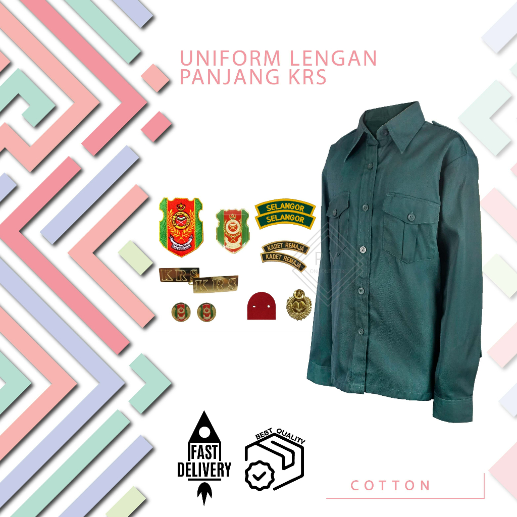 UNIFORM KADET REMAJA SEKOLAH KRS ( LENGAN PANJANG ) - K003LS | Shopee ...
