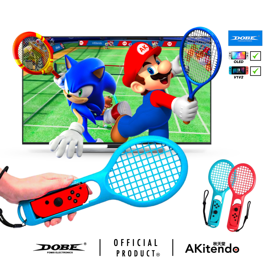 Nintendo Switch Joy Con Tennis Racket Handle Dobe For Mario Tennis ...