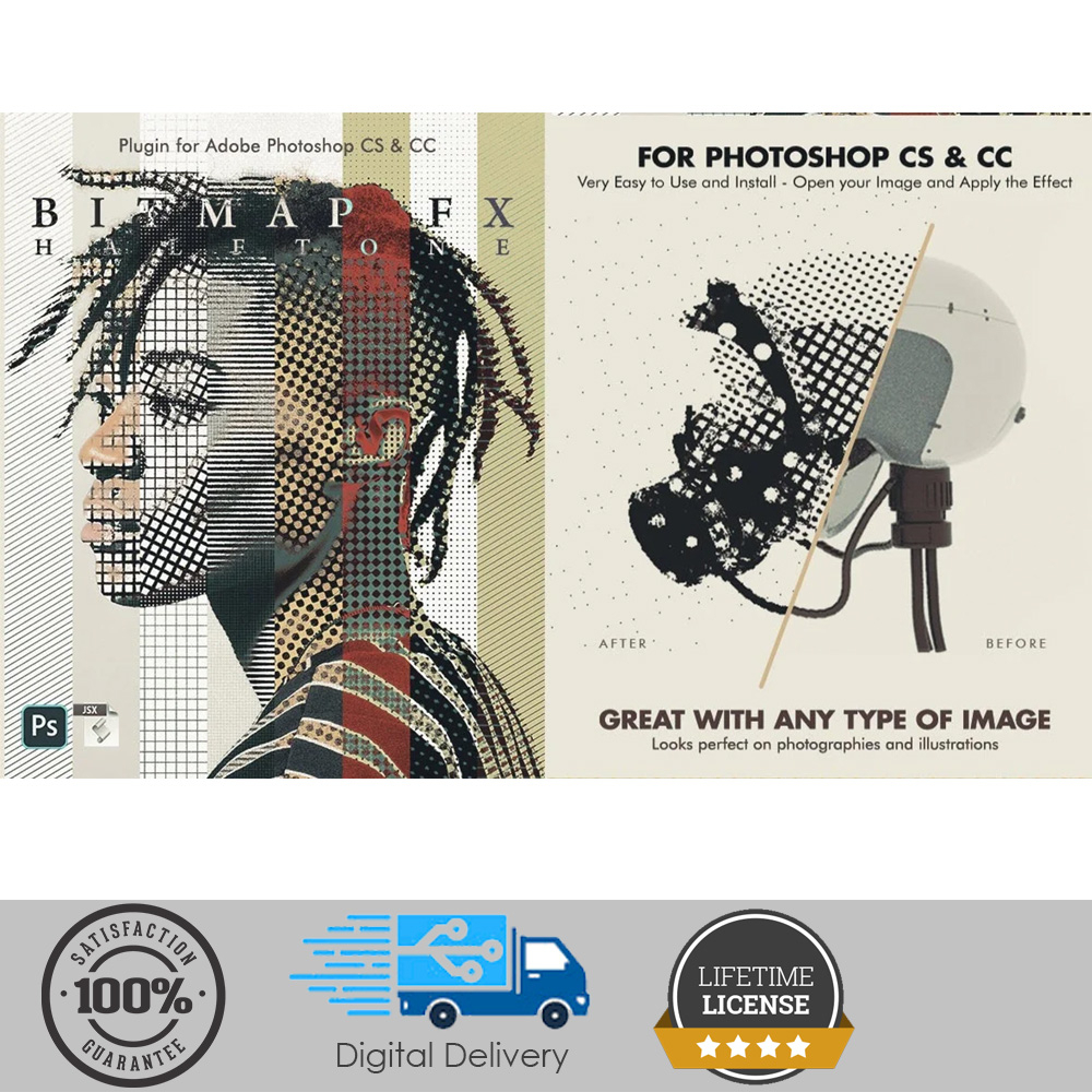 Real Bitmap Halftone FX – Photoshop Plugin Action | Shopee Malaysia