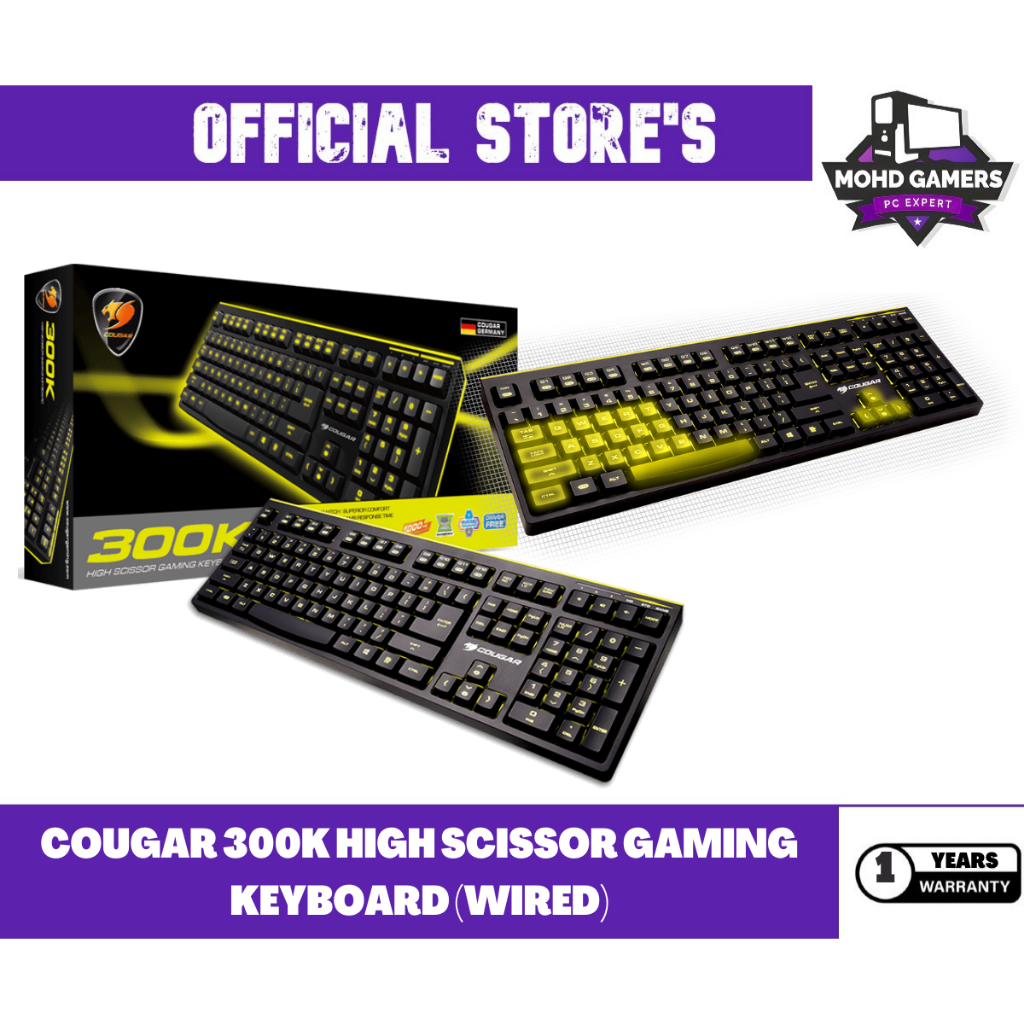 COUGAR 300K HIGH SCISSOR GAMING KEYBOARD (WIRED) | Shopee Malaysia