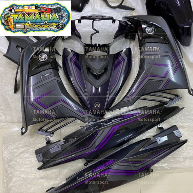 Yamaha Lc135 V4 V5 V6 V7 2022 vietnam design purple grey line Cover set ...