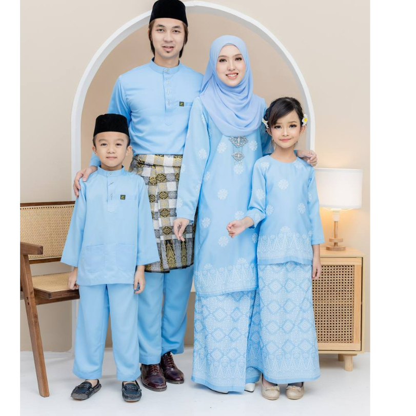 BAJU KURUNG MODEN SONGKET BUNGA TABUR SEDONDON DEWASA DAN BUDAK [ BABY ...