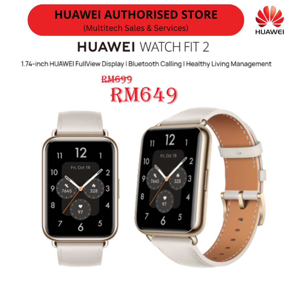 Huawei Watch Fit 2 Classic Version Smartwatch 1.74 inch Display Durable ...