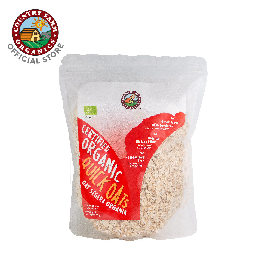 Country Farm Organics Organic FINLANd Quick Oats (2 packets x 500g or ...