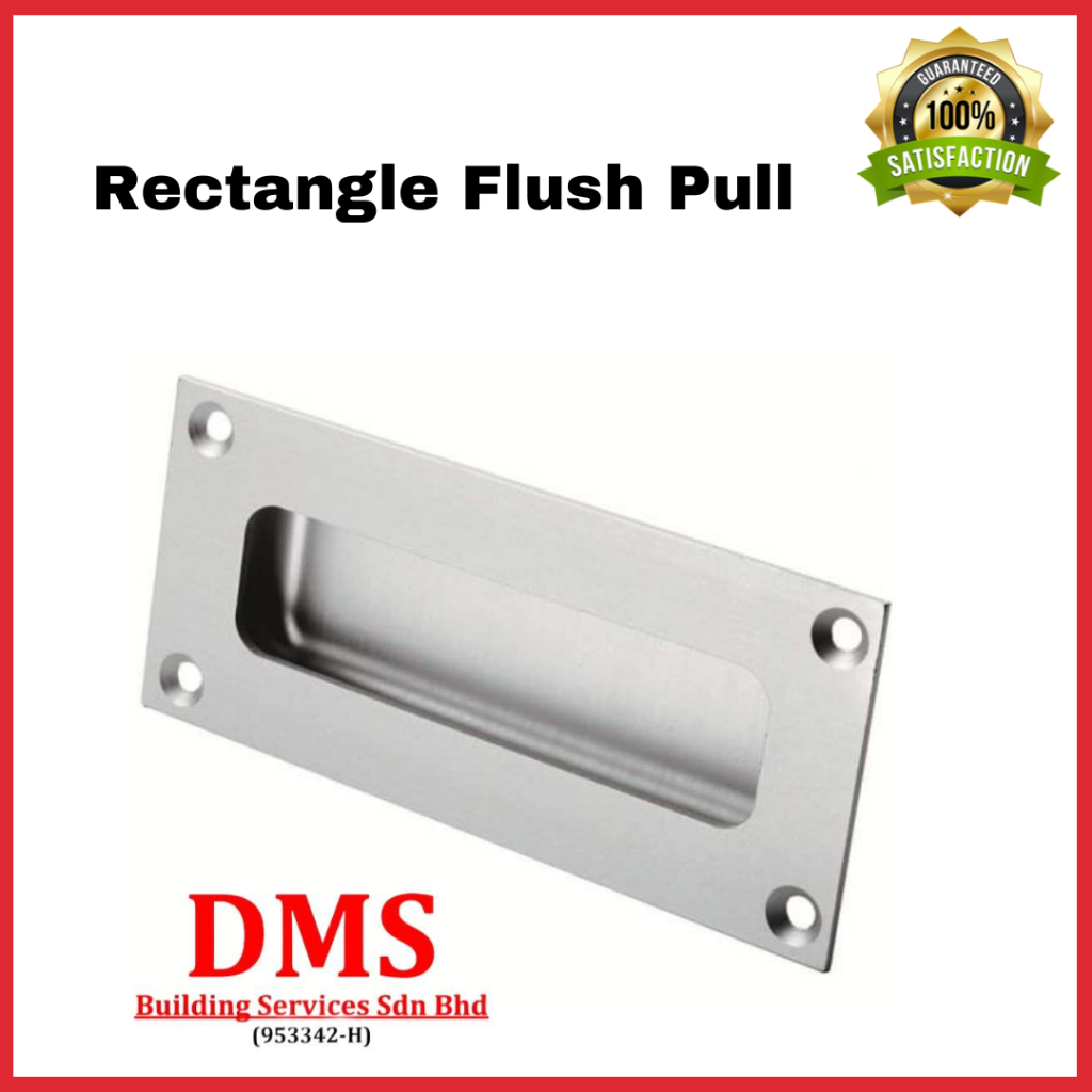 DMS Stainless Steel Rectangular Door Handle Flush Recessed Pull Handle ...