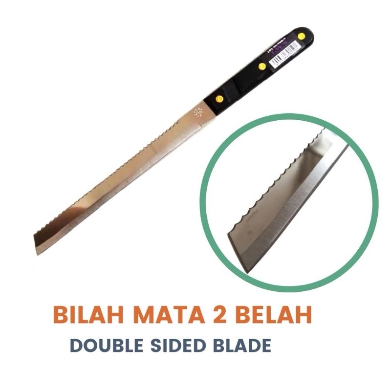 Bread knife/Pisau Potong Roti /Knife Double sided Blade/Pisau Burger ...