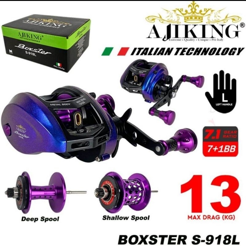 (13kg MAX DRAG) MESIN PANCING BC AJIKING BOXSTER 918L (LEFT HANDLE ...