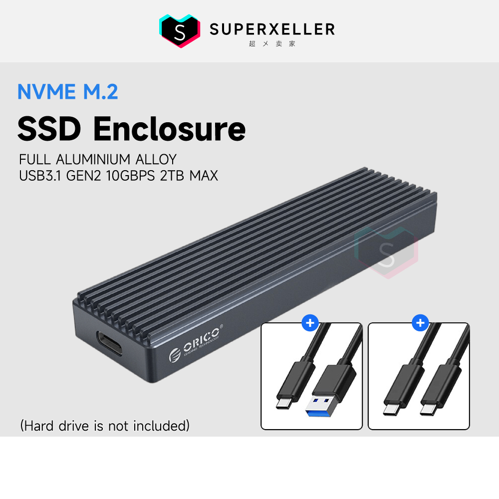 ORICO NVME M.2 SSD Enclosure Aluminum Alloy USB3.1 Type-C GEN2 10Gbps 2TB Max | Shopee Malaysia