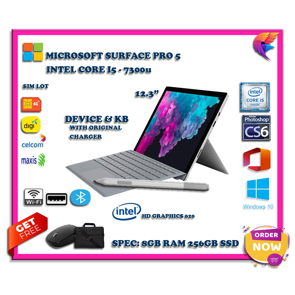 MICROSOFT SURFACE PRO 7 4K DISPLAY [ CORE I5 10TH GENERATION / 8GB RAM ...
