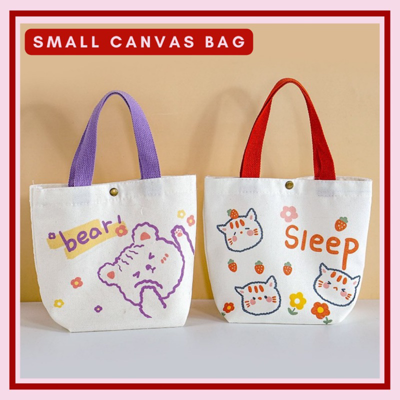 Cute Women Handbag Cute Japanese Style Small Canvas Tote Bag ...