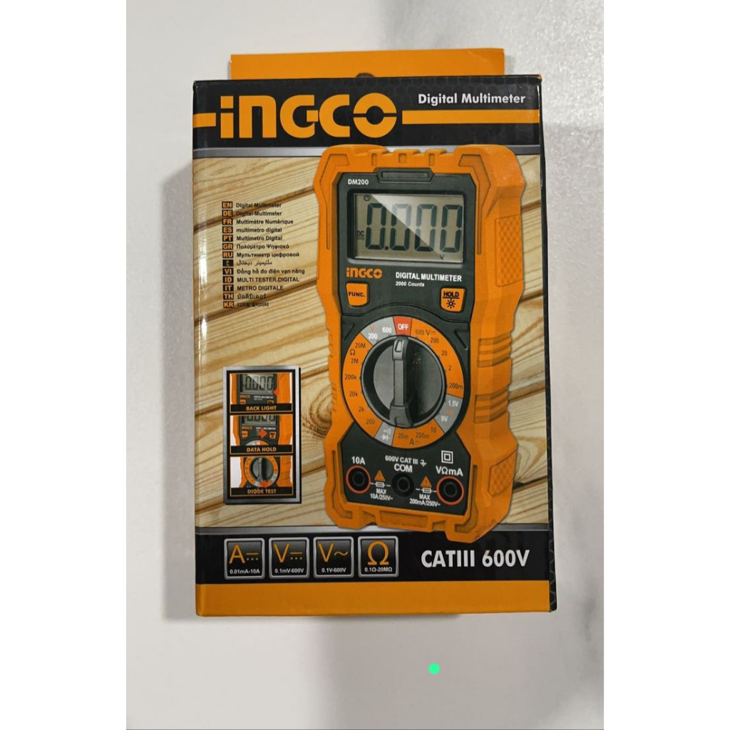 *READY STOCK*INGCO Digital Multimeter CAT III 600V (DM200) | Shopee ...