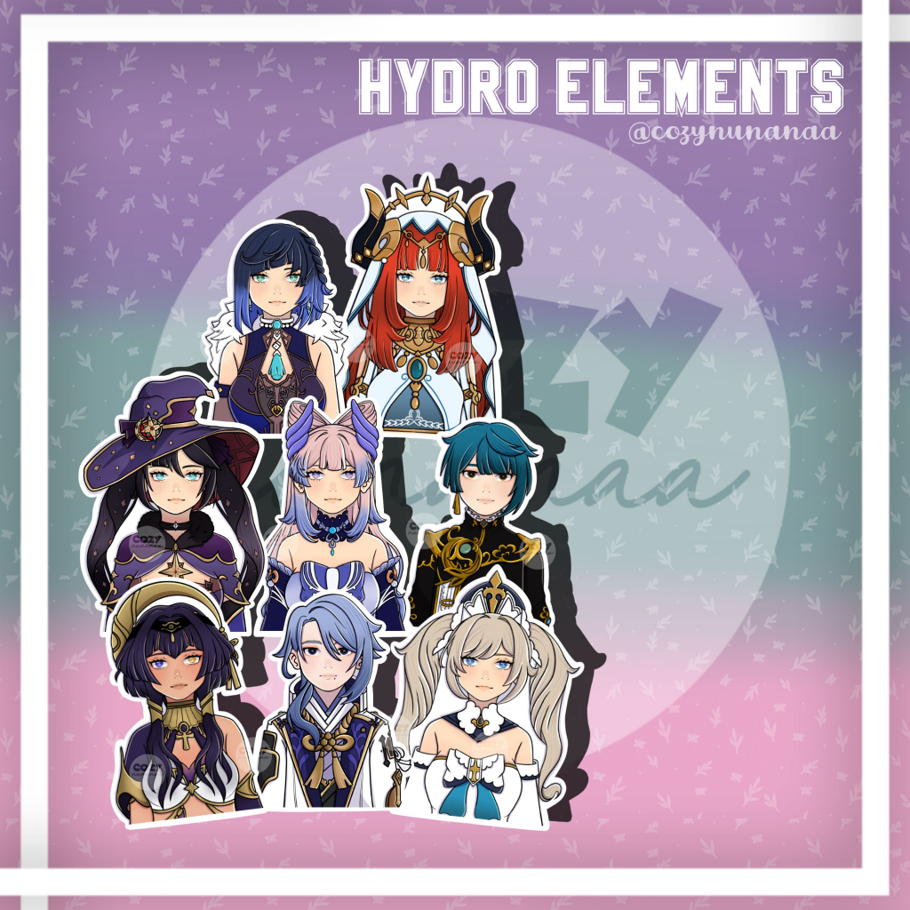 READY STOCK Genshin Impact Fanart Stickers (Anemo Element) Cute ...