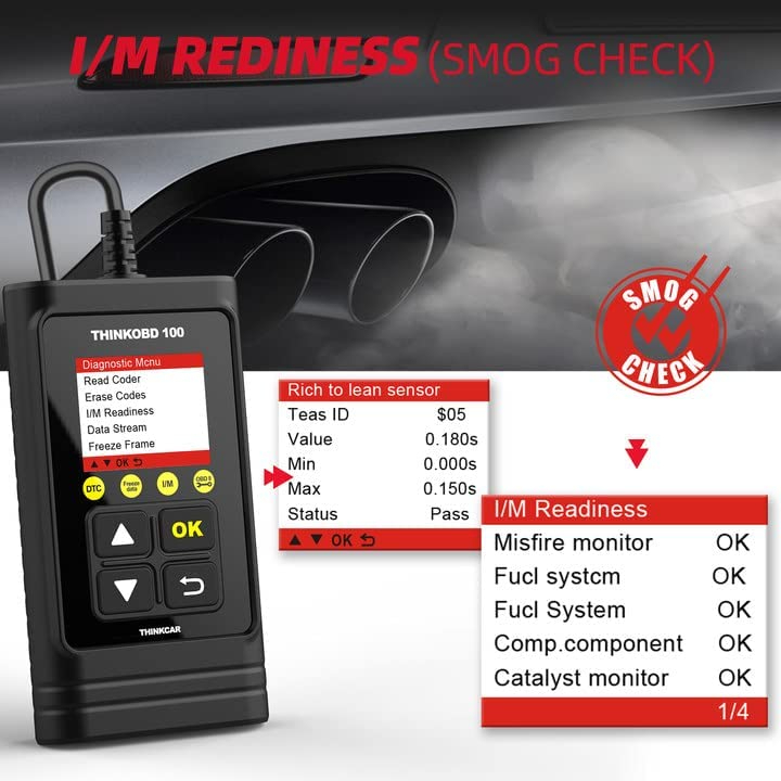 Thinkcar Thinkobd100 OBDII OBD2/ EOBD Vehicles Diagnostics Code Reader ...