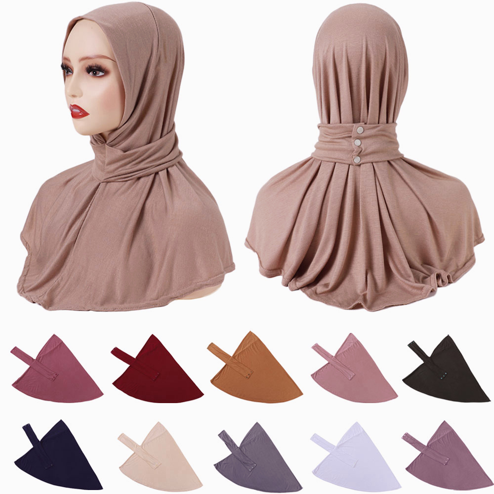 Turban Caps for Women Muslim Bonnet Full Cover Scarf Head Wraps ...