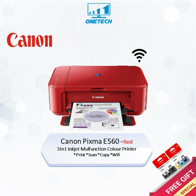 Canon Pixma E560 All In One Printer - PG-89/CL-99/Print/Scan/Copy/WiFi ...