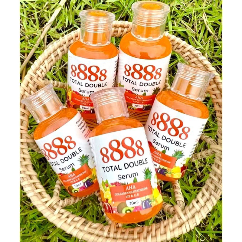 88888 Total Double Serum AHA Collagen Glutathione Vit B, C, E 30 ml | Shopee Malaysia