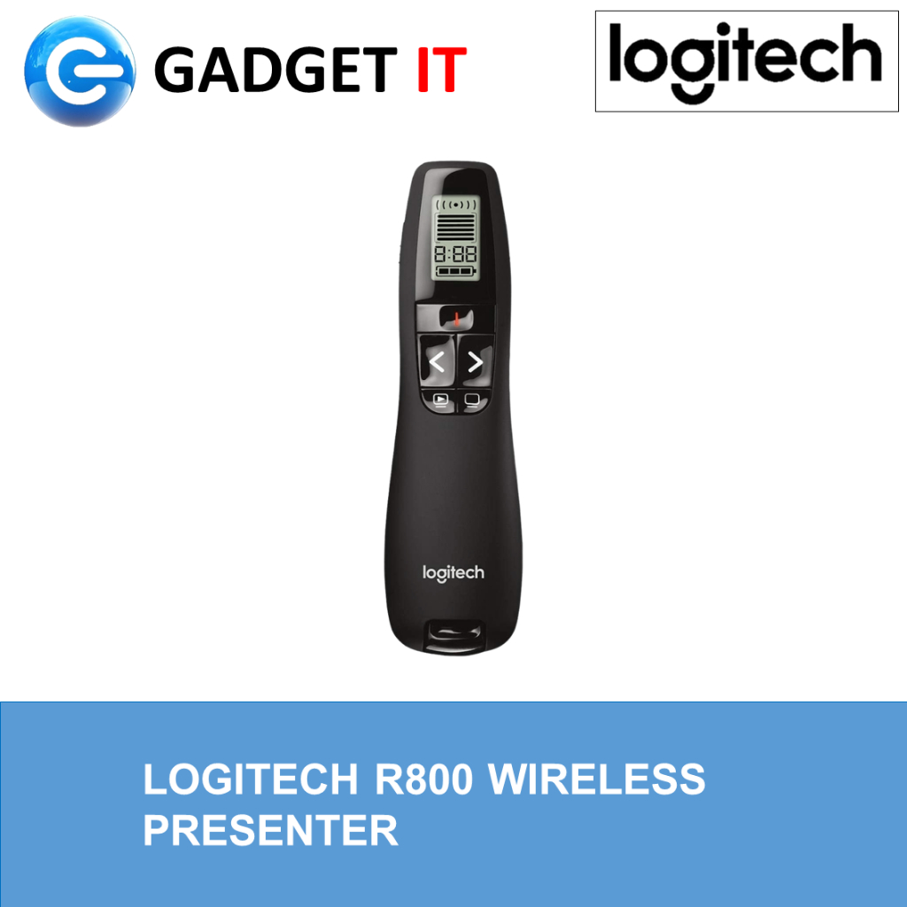 LOGITECH R800 WIRELESS PROFESSIONAL PRESENTER WITH LASER POINTER GREEN ...