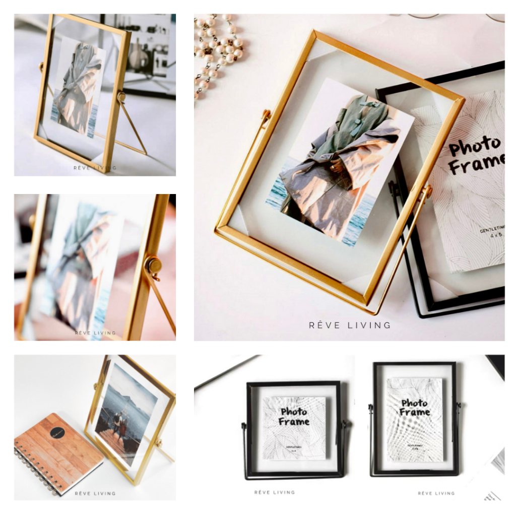 Nordic Gold Transparent Photo Frame 北欧简约透明相框 Decoration Frame Home ...