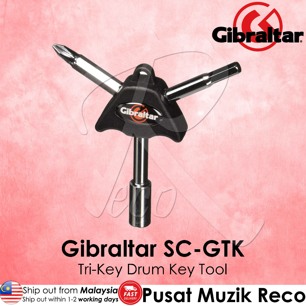 Gibraltar SC-GTK Tri-Key Drum Key Tool Drum Accssories Drum Allen Key ...