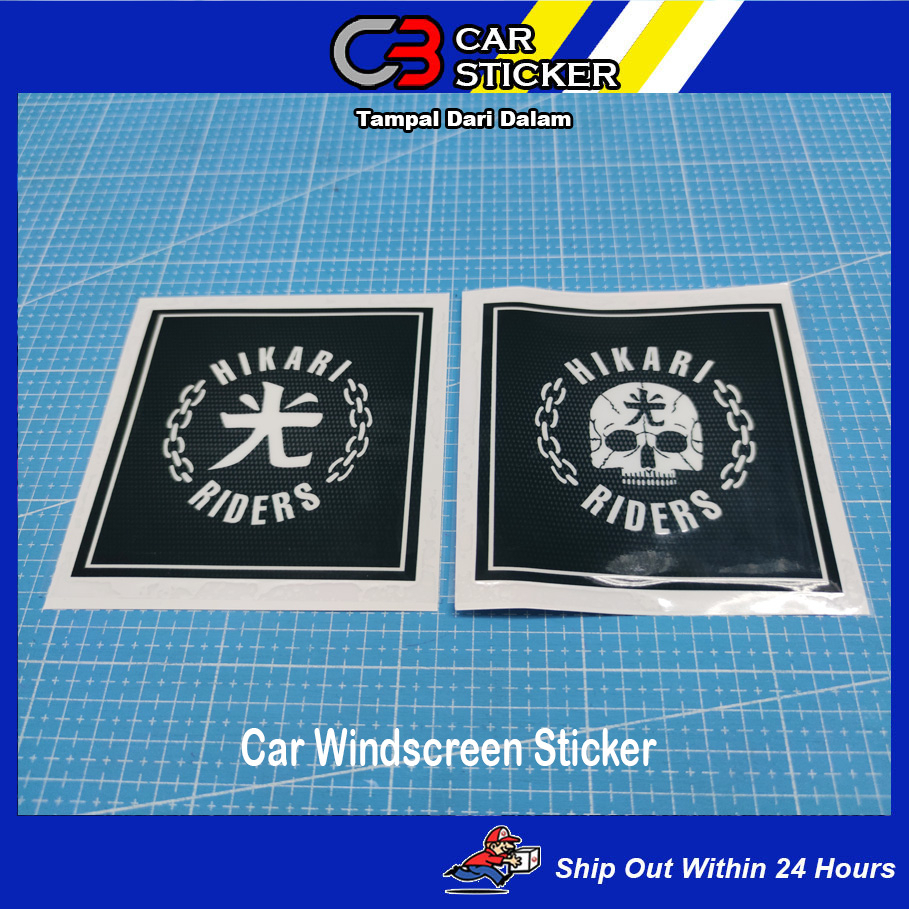 HIKARI RIDERS CAR WINDSCREED STICKER / CS874 | Shopee Malaysia
