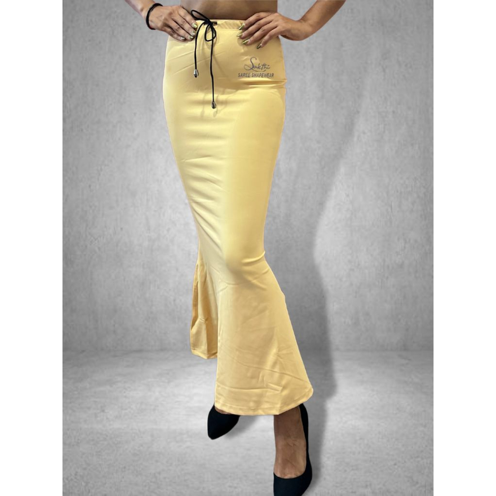 Beige Stretchable Mermaid Saree Shapewear / Petticoat / Inner Skirt ...