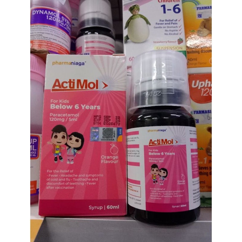 ACTIMOL PARACETAMOL 120MG/5ML FOR KIDS BELOW 6 YEAR | Shopee Malaysia