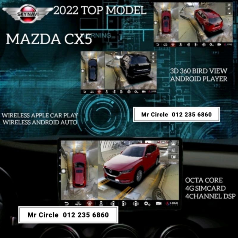 MAZDA CX5 3D 360 BIRD VIEW TOP MODEL ANDROID PLAYER | Shopee Malaysia