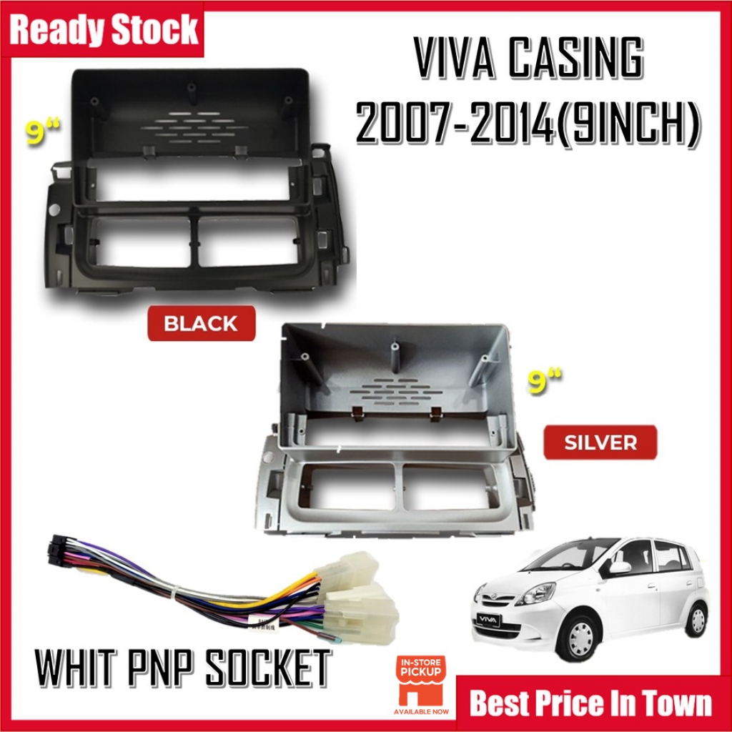 Android Player Casing 9" Perodua Viva 2007-2014 (Black) (with socket ...