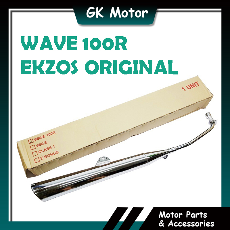 W100R WAVE 100R WAVE100R ORIGINAL MUFFLER STANDARD EKZOS EXHAUST PIPE ...