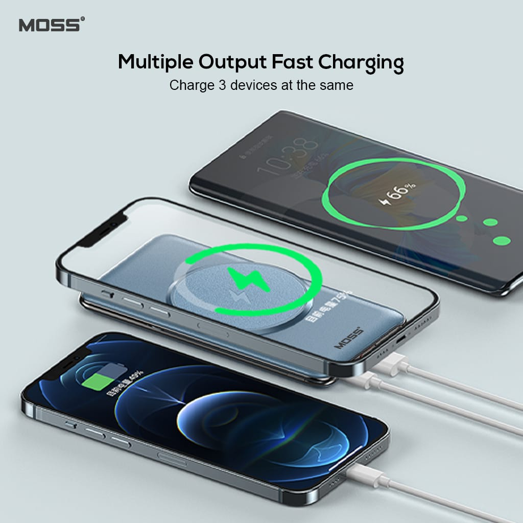 MOSS 20W PD Fast Charge 15W M.S Magnetic Wireless Charging 10000mah ...