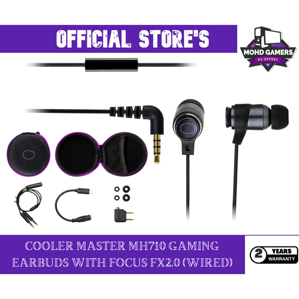 COOLER MASTER MH710 GAMING EARBUDS WITH FOCUS FX2.0 (WIRED) | Shopee ...