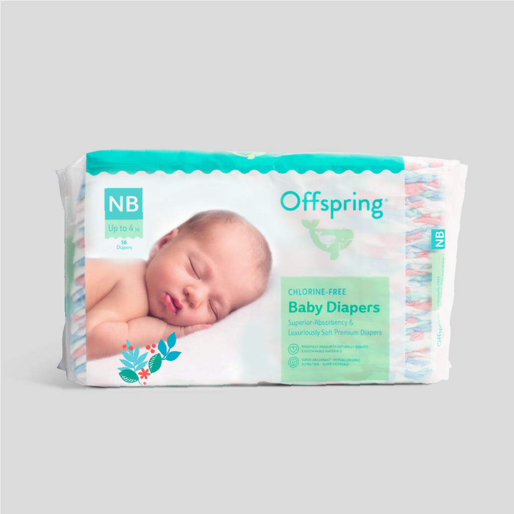 OFFSPRING Newborn Fashion Diapers - Tapes (56pcs) | Shopee Malaysia