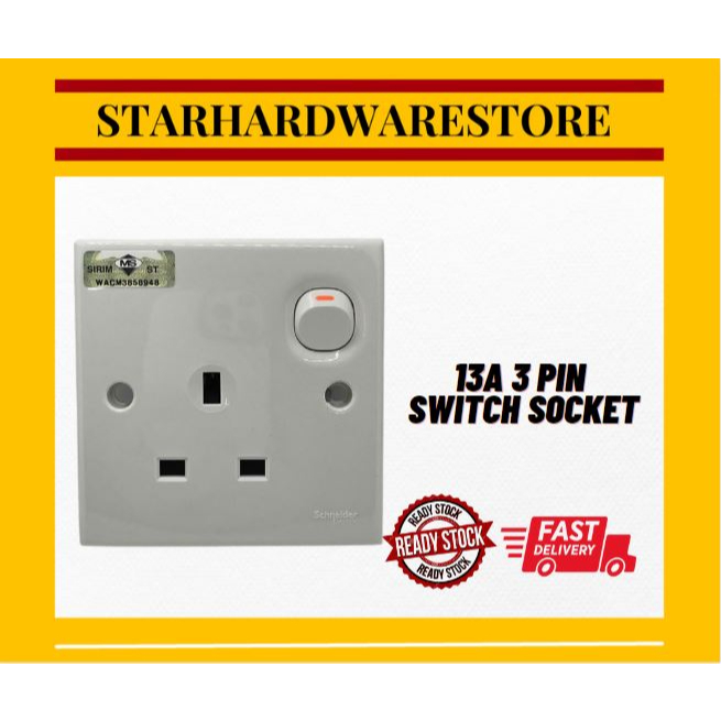 [SIRIM] Aerotech /MD/ Designer/FOCUS 13A 3 Pin Switch Socket, Switches Wall Switch Wall Socket ...