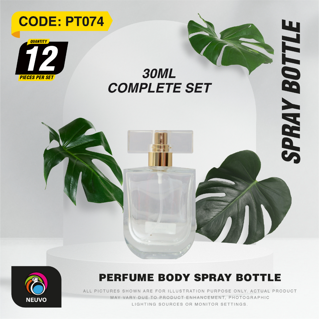 {12 PCS}PT074 30ML SCREW clear Botol Minyak Wangi / Perfume Body Spray Bottle ( complete set ...