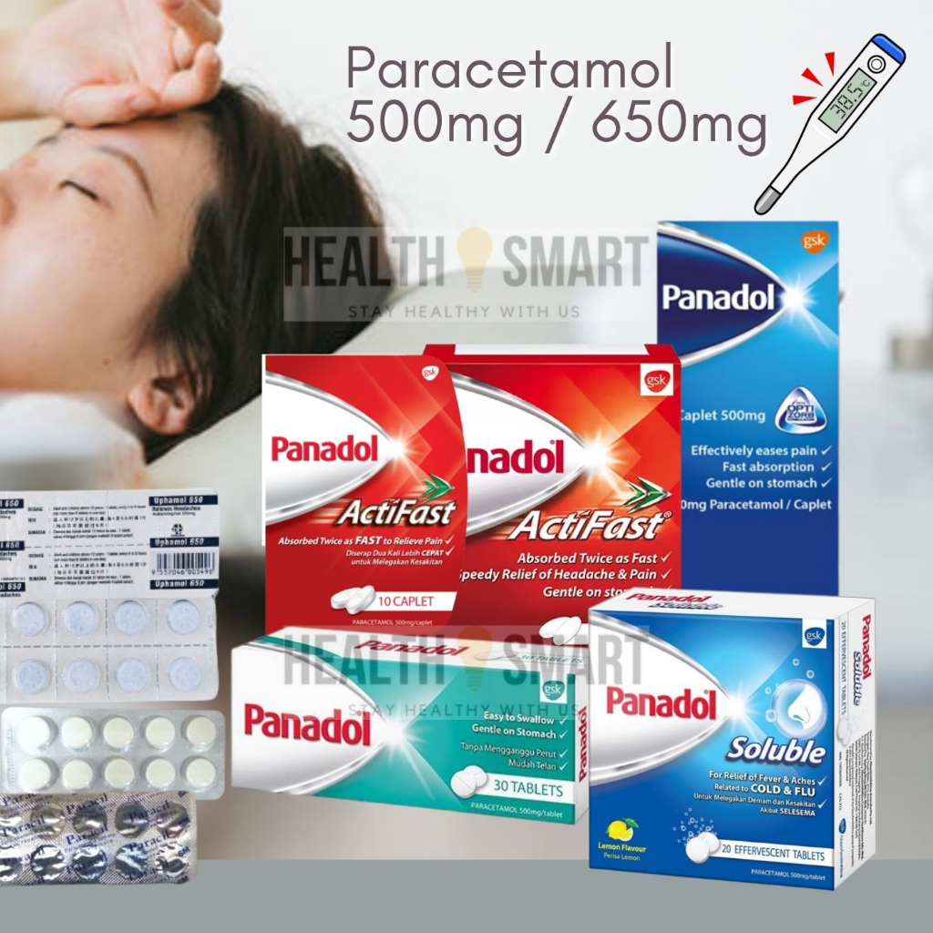 Panadol Regular 10's /Actifast 10's /Panadol Soluble 4's /Panadol Extra ...