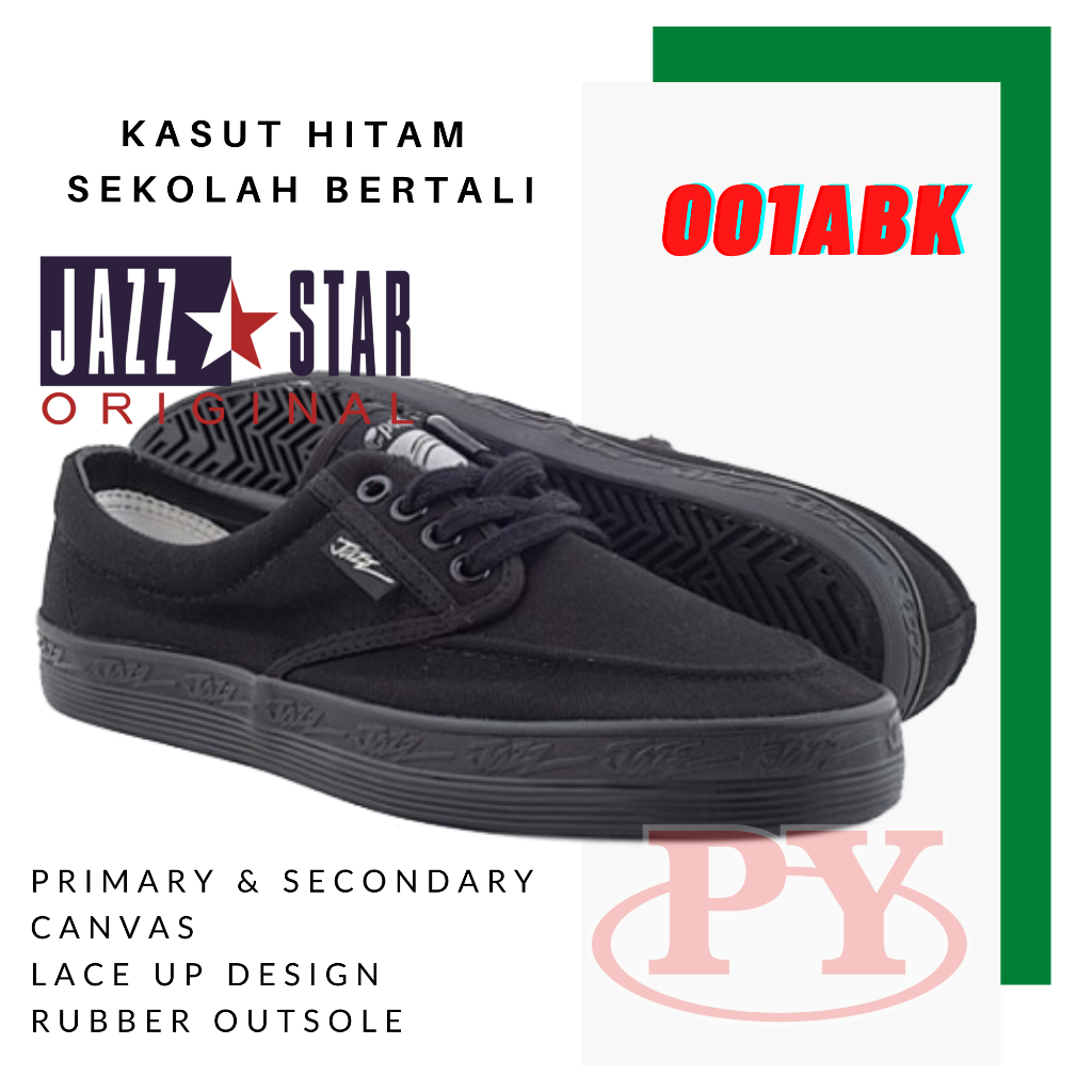 407-001ABK / 407-101ABK - KASUT SEKOLAH PALLAS JAZZ KASUT HITAM BERTALI ...
